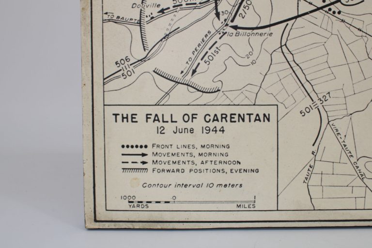 Carte « La chute de Carentan » – 12 Juin 1944 - Military Classic ...