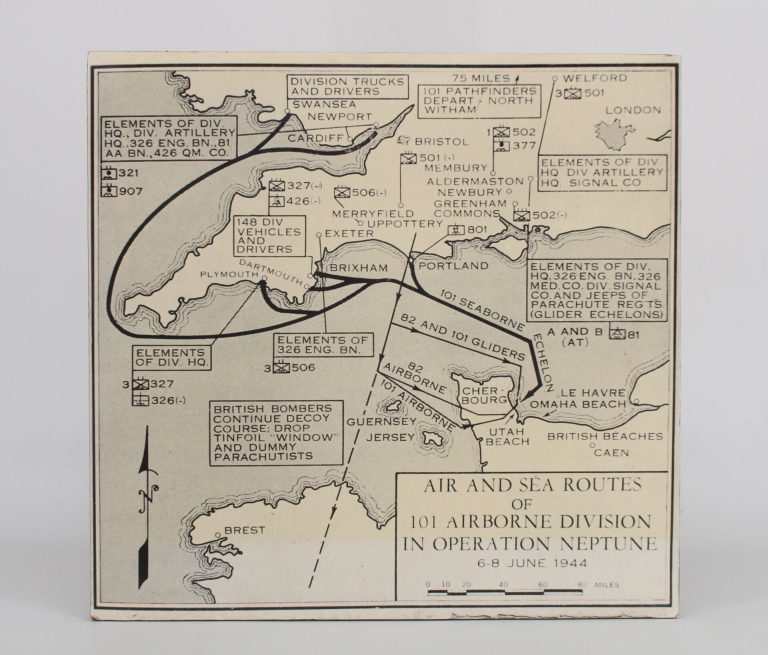 Carte des routes aériennes & maritimes de l’opération Neptune ...