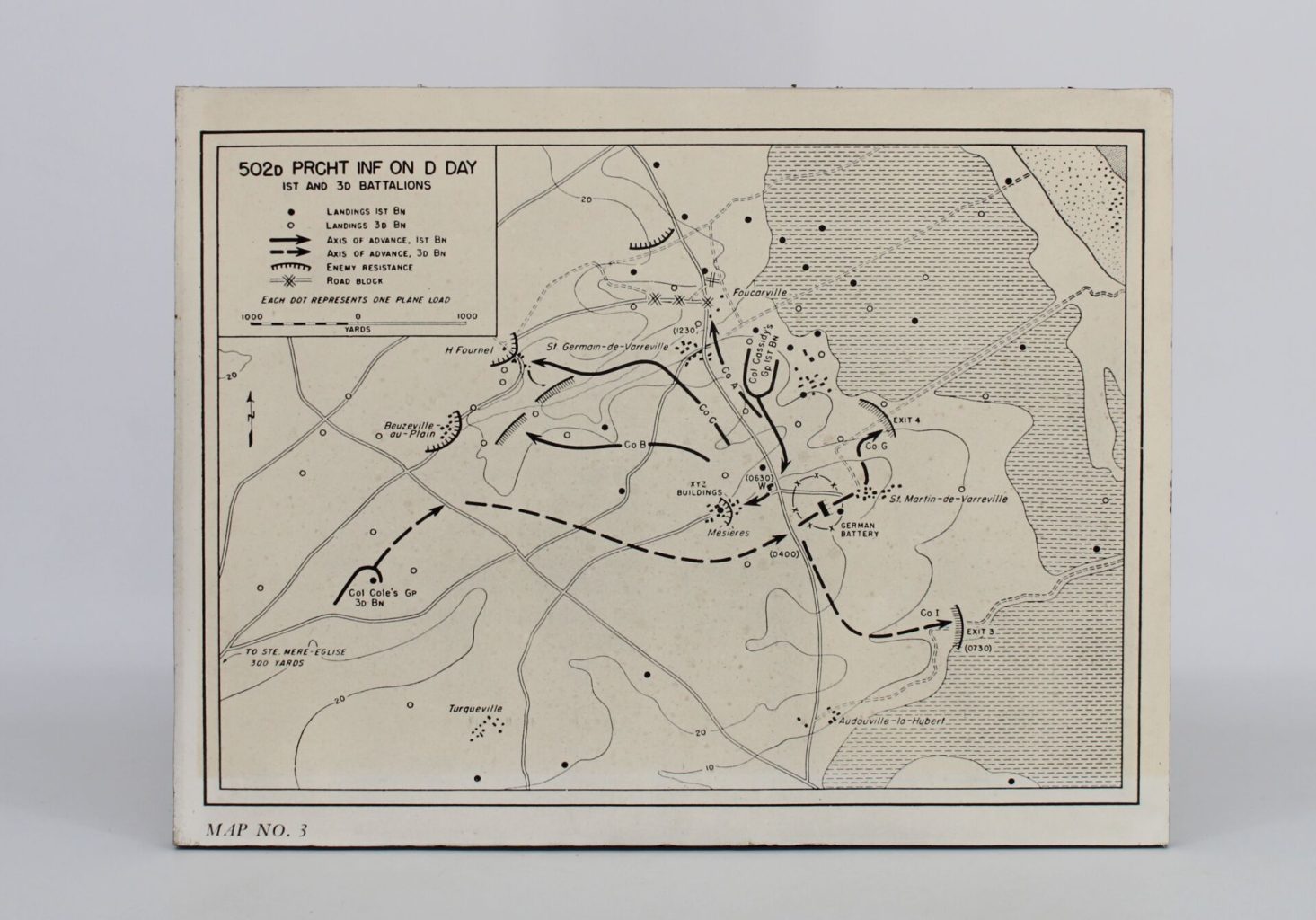 Carte du 502nd Parachute Infantry Regiment – 6 juin 1944 - Military ...