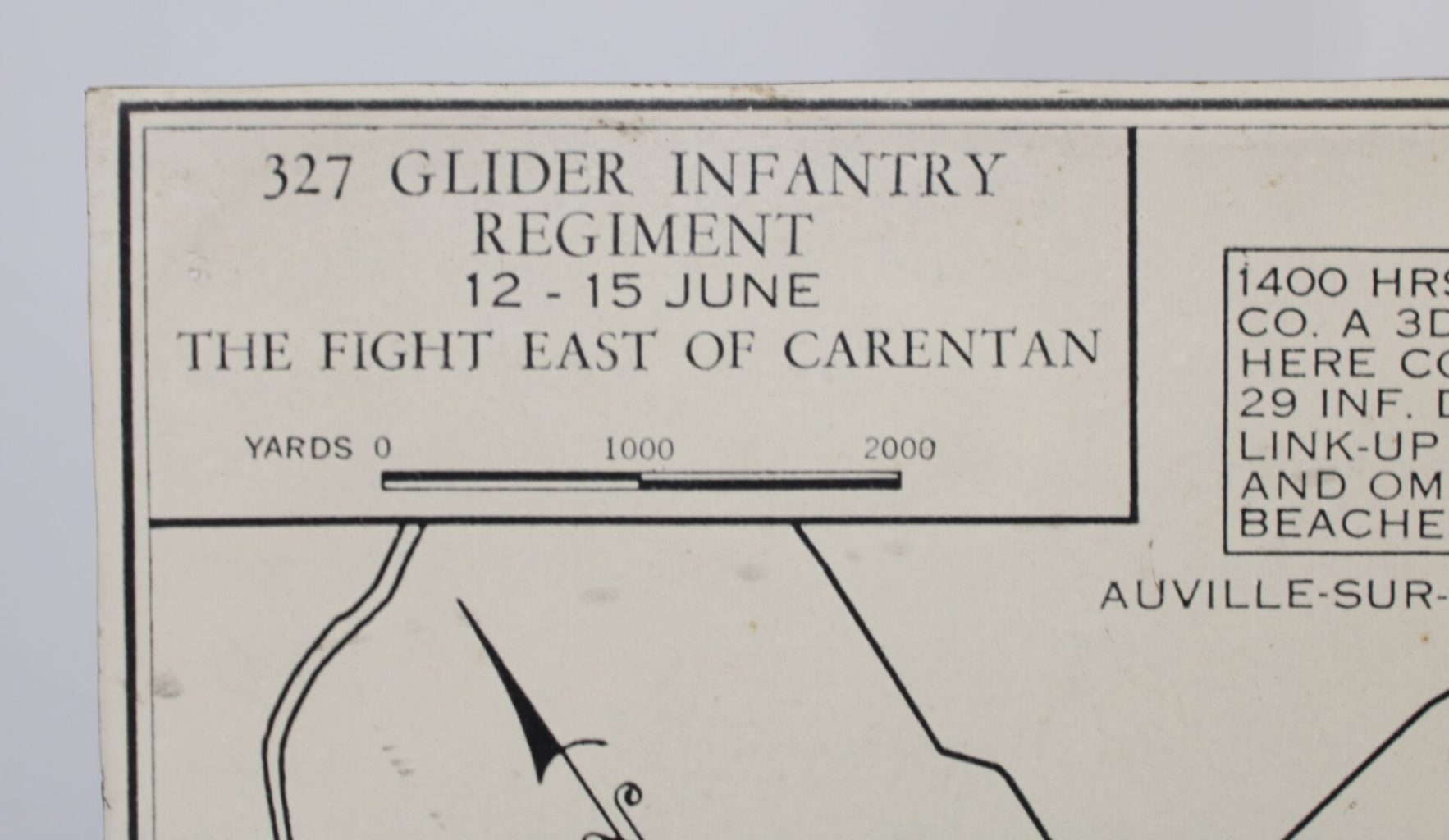 Carte de l’attaque de Carentan – 327th Glider Infantry Regiment ...